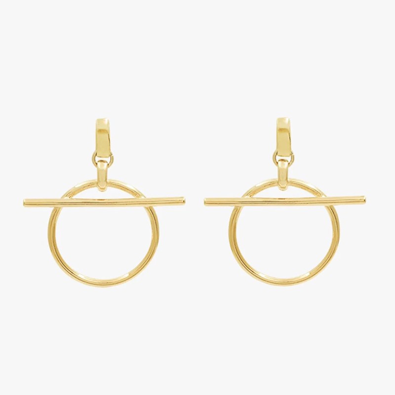 Boucles d'oreilles Créoles ORIGINES SLIM métal - Anneau & Barrette