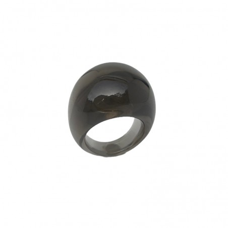 Bague large GREY - Grosse boule résine grise TAILLE 51